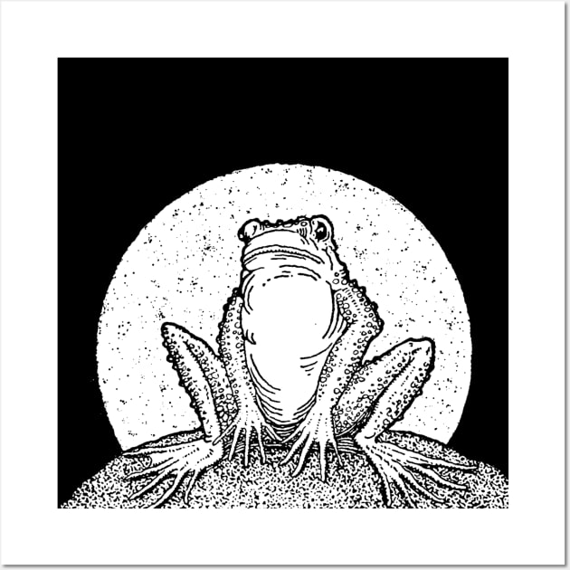 Sad Frog Sitting In Vintage Outline, Cottagecore Toad, Cute Romantic ...