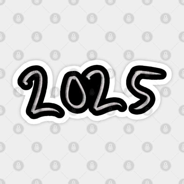 Hand Drawn 2025 - 2025 - Sticker | TeePublic