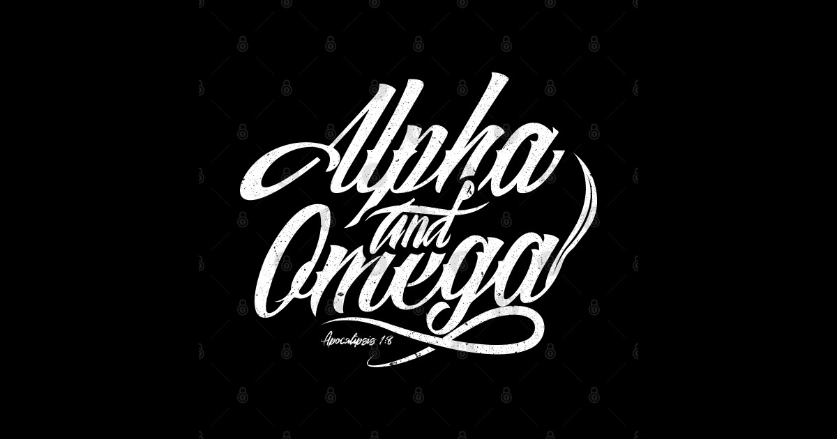 Alpha and Omega - Lettering Art - Sticker | TeePublic