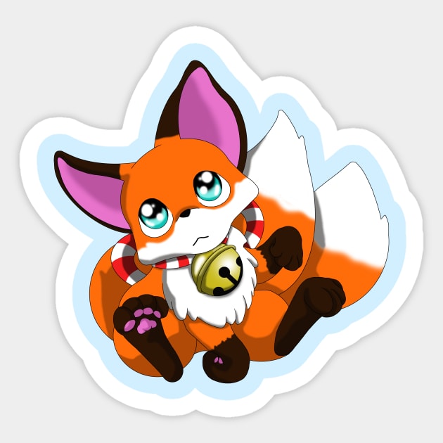 Two-tailed Anime Fox - Fox - Sticker | TeePublic