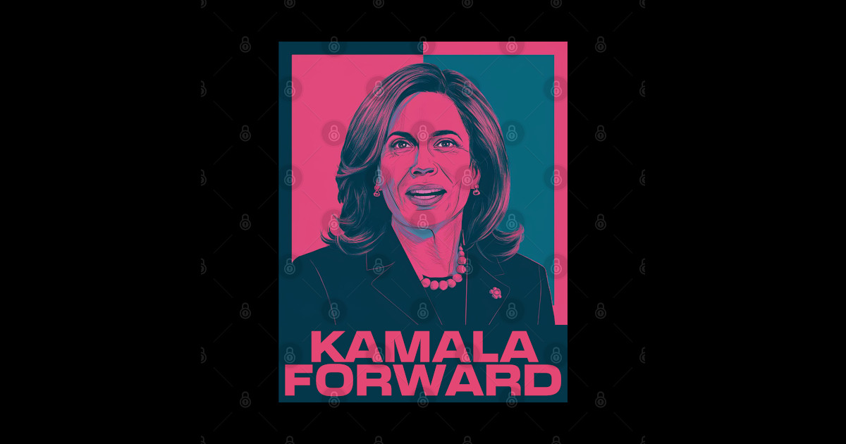 KAMALA FORWARD - KAMALA HARRIS 2024 - Kamala Forward - Sticker | TeePublic