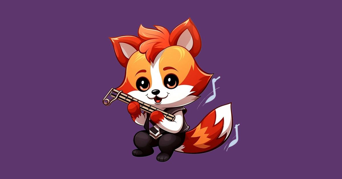 Chibi Red Panda Playing Flute - Animal Lover - T-Shirt | TeePublic
