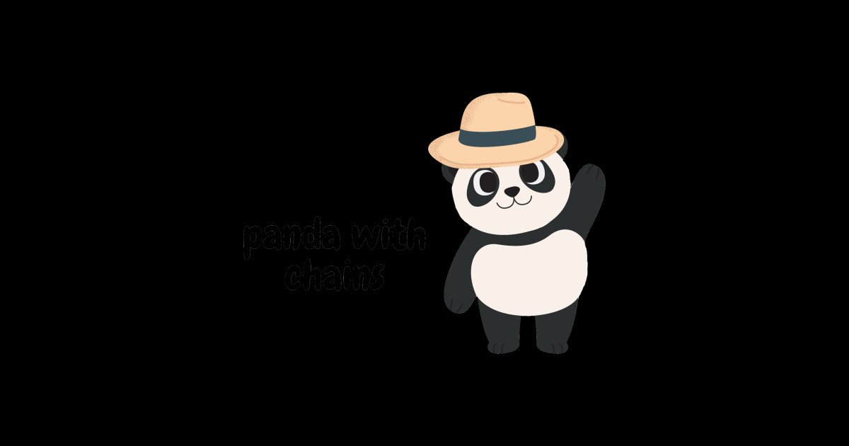 Panda with chains - Panda - Sticker | TeePublic