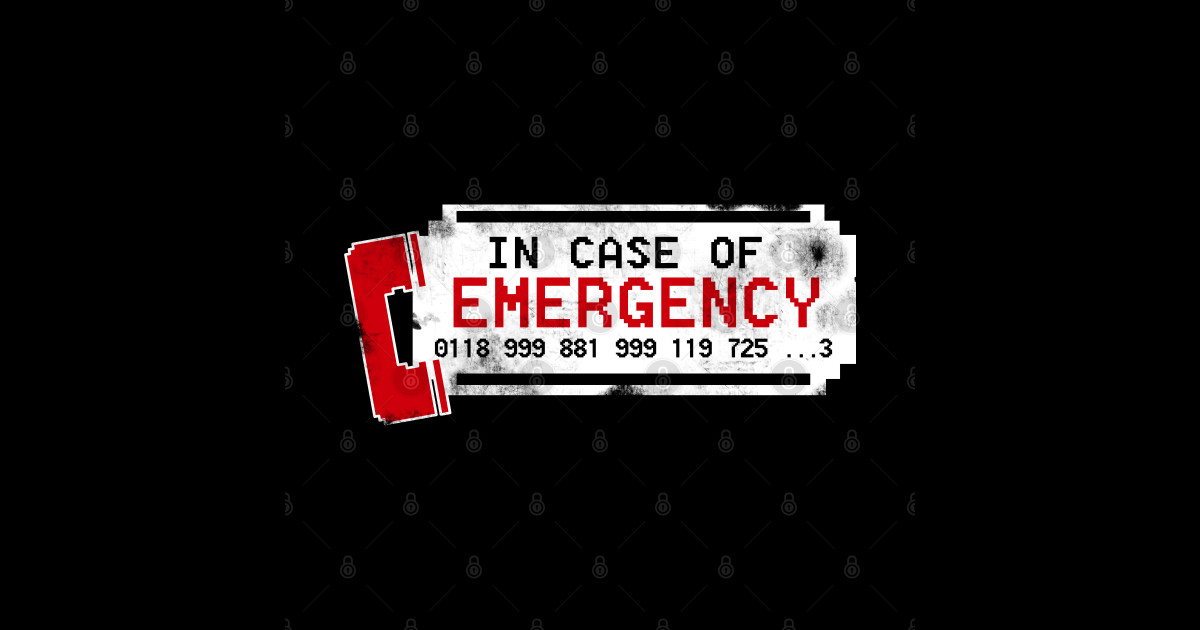 IT Crowd Emergency Number T-Shirt - It Crowd - Sticker | TeePublic
