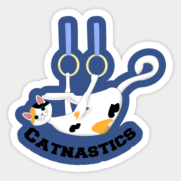 upside down cat rings - Cat - Sticker | TeePublic