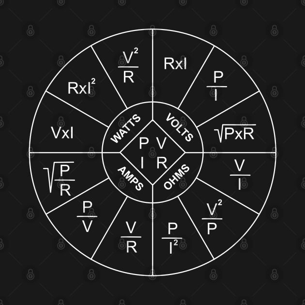 Ohm's Law Chart - Ohms Law Chart - T-Shirt | TeePublic