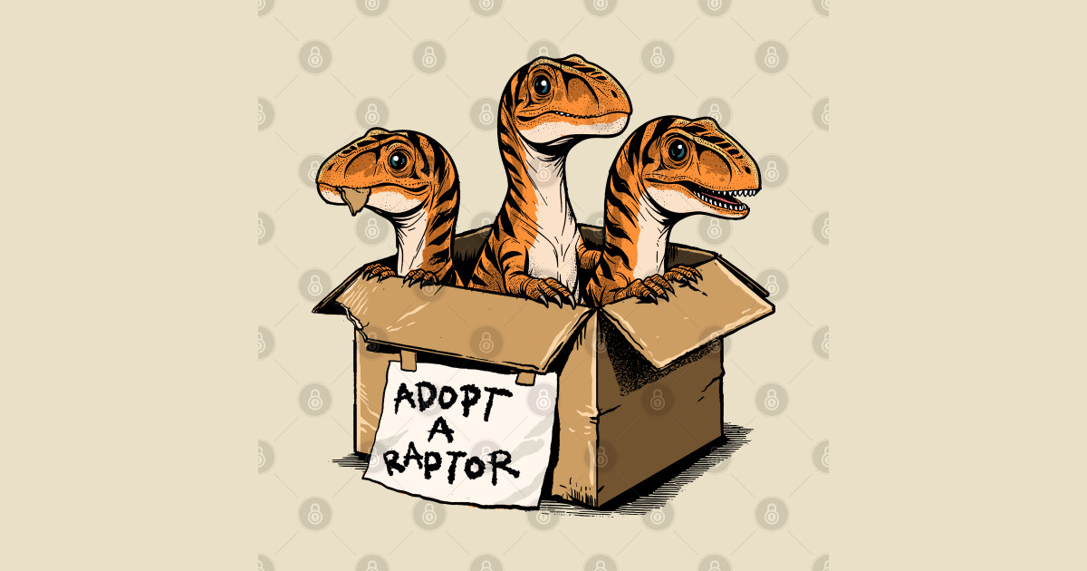 Prehistoric Adoption: Adopt a Raptor - Raptor - T-Shirt | TeePublic