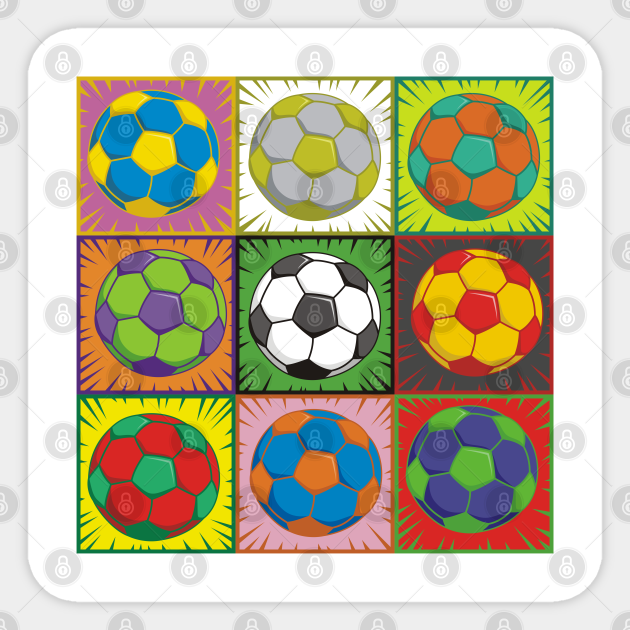 Soccer (Football) Pop Art - Art - Sticker | TeePublic