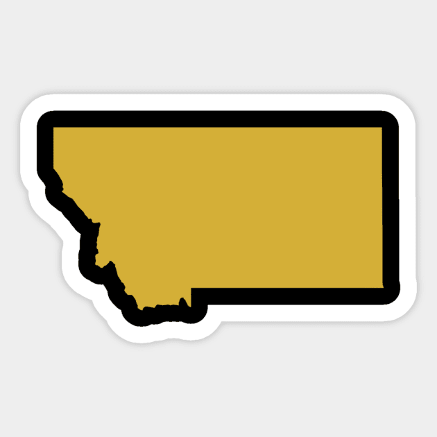 Montana state map - Montana State - Sticker | TeePublic
