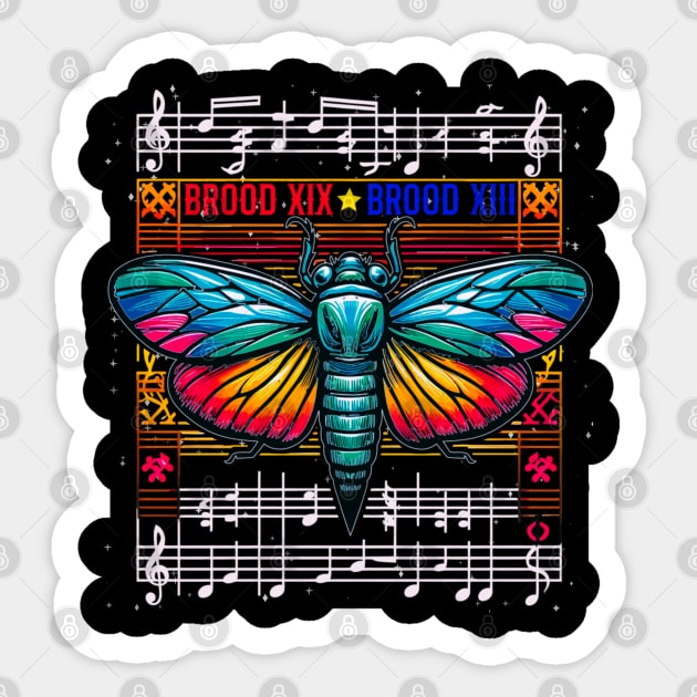 BROOD XIX ft BROOD XIII - Cicadas 2024 - Sticker | TeePublic