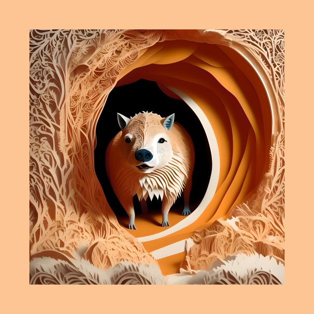 Wonderous Paper Craft Capybara - Paper Craft - Tapestry | TeePublic