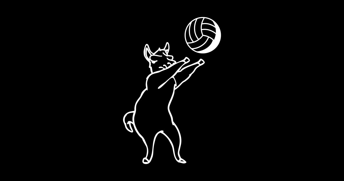 The volleyball pig - Volleyball - Sticker | TeePublic
