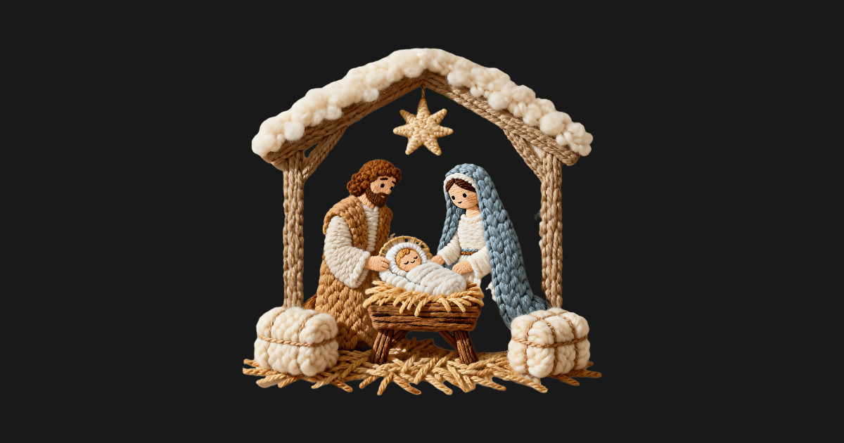 Latch Hook Yarn Nativity Scene Cute Christmas Craft Baby Jesus Design ...