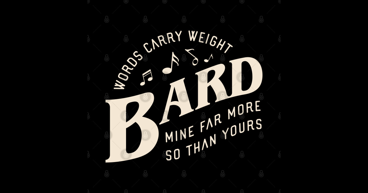 Bard Words Carry Weight Tabletop RPG - Bard - Sticker | TeePublic