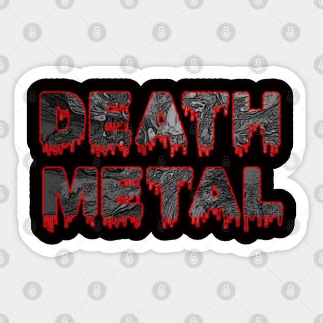 Death Metal Typography Design - Logo - Sticker | TeePublic