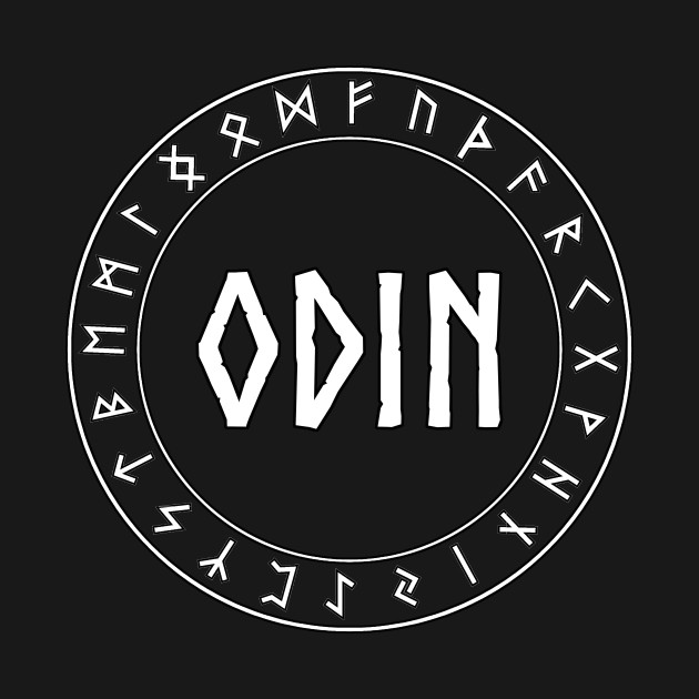 Odin Norse God with Runes - Odin - T-Shirt | TeePublic