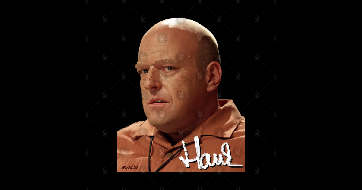 Breaking Bad - Hank signed portrait - Breaking Bad - Sticker | TeePublic