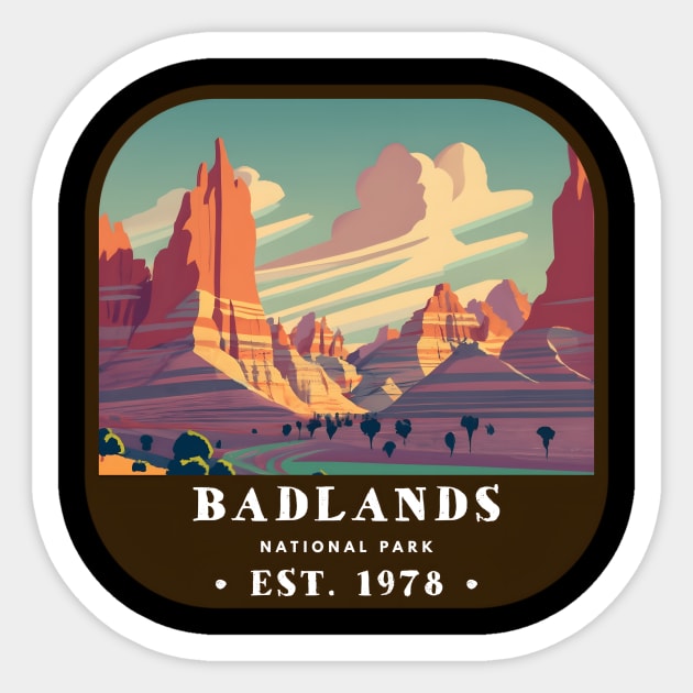 Badlands National Park - Badlands - Sticker | TeePublic