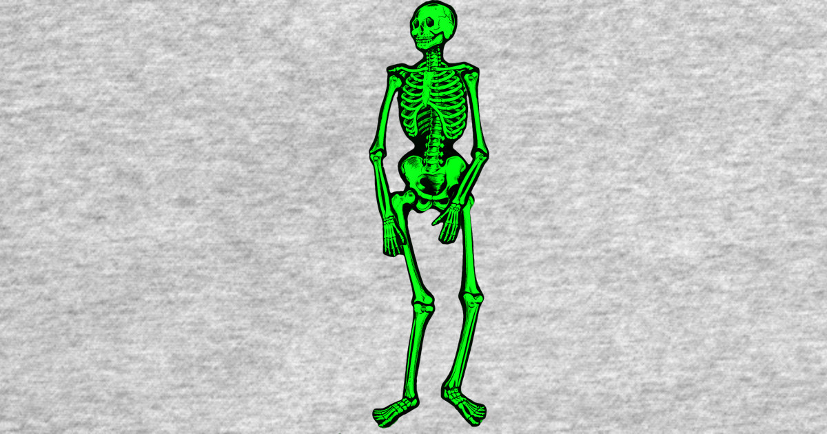 Green Skeleton - Skeleton - T-Shirt | TeePublic