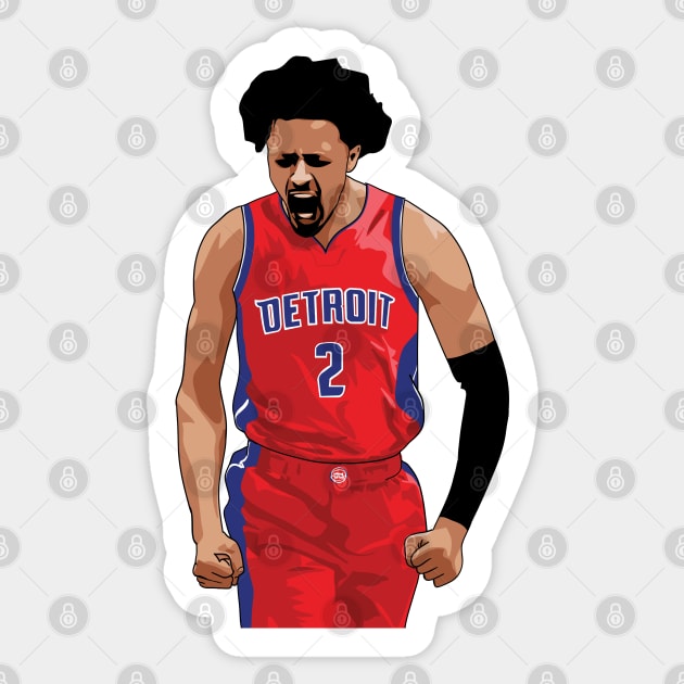 Cade Cunningham Vector Celebration - Cade Cunningham - Sticker | TeePublic