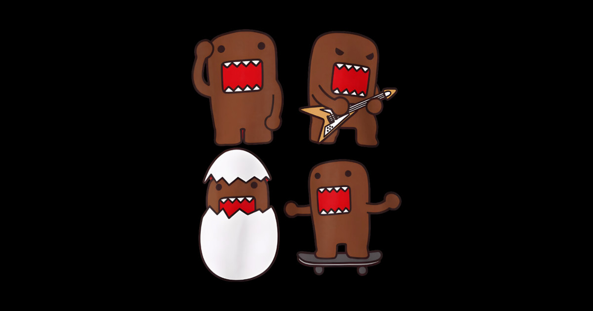 Moments Human Character Cute - Domo Character - Sticker | TeePublic