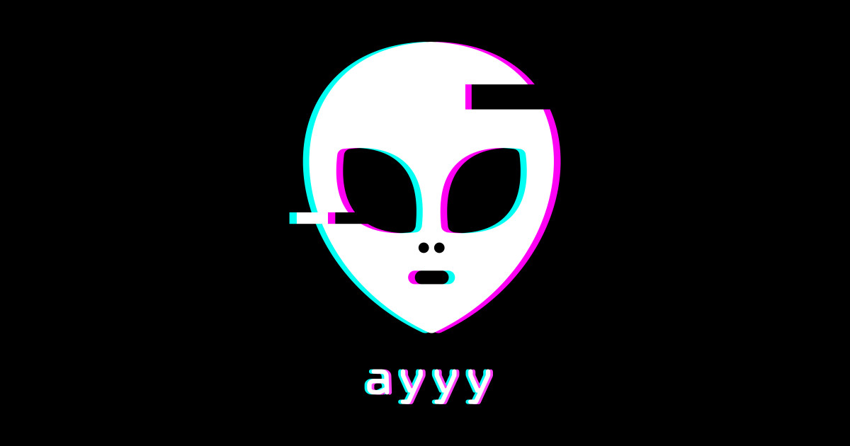 Ayyy - Aesthetic Meme Vaporwave Alien - Vaporwave - Sticker | TeePublic