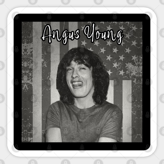 Angus Young / Metal Style - Angus Young - Sticker | TeePublic