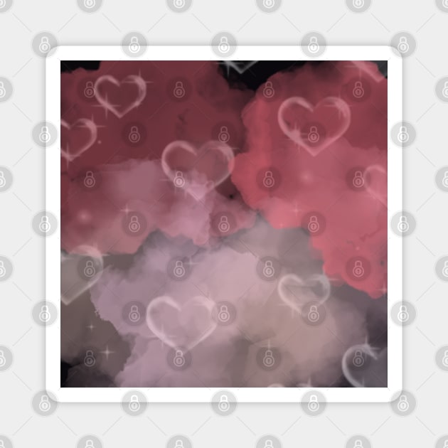 Black Pink Heart Wallpaper - Black Pink Design - Magnet | TeePublic