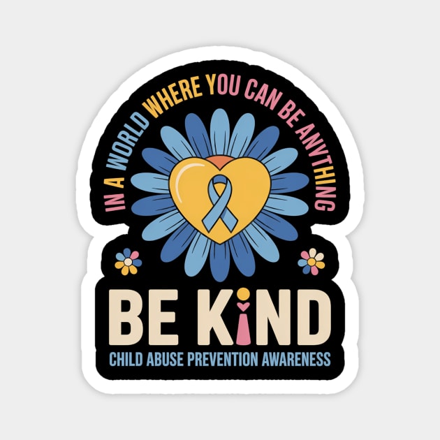 Be Kind Blue Sunflower Child Abuse Prevention Awareness - Child Abuse ...