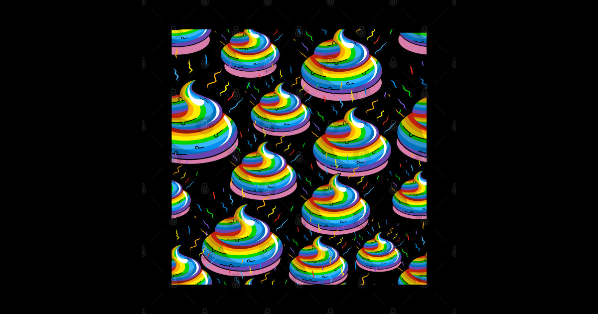 Rainbow Poo Party - Magical Unicorn - Unicorn Poop - Sticker | TeePublic
