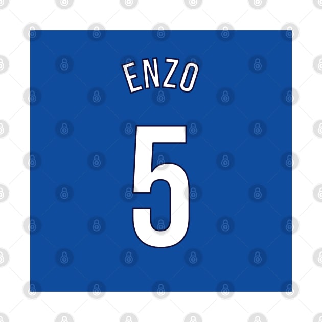 Enzo 5 Home Kit - 22/23 Season - Enzo Fernandez - T-Shirt | TeePublic
