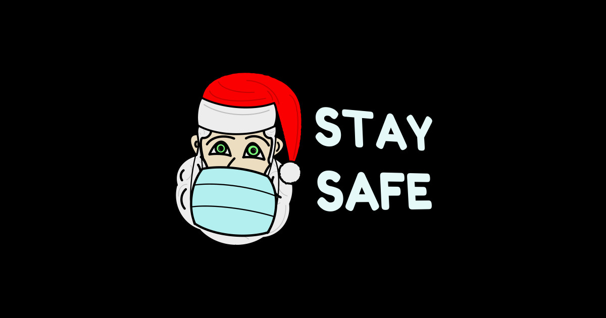 Santa Claus with a face mask - "Stay safe" - Santa Claus - Magnet ...