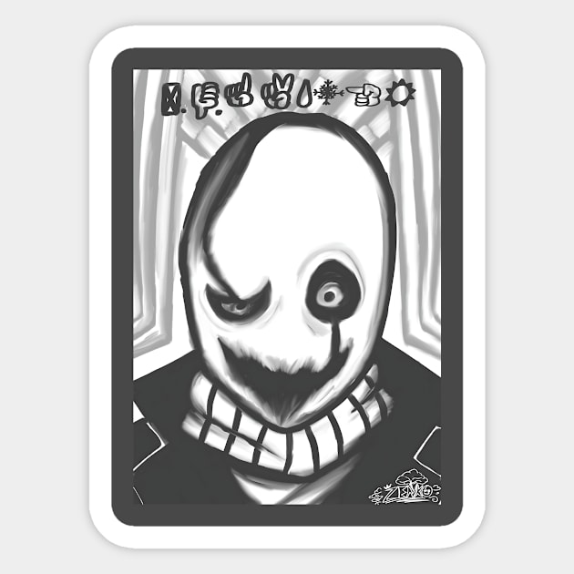 W.D. Gaster - Spooky - Sticker | TeePublic