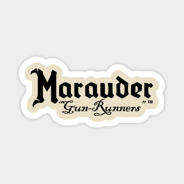 Marauder "Gun-Runners" Script Logo in Black - Marauder Gun Runners ...