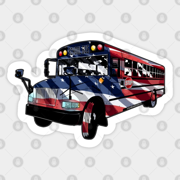 USA School Bus Driver - School Bus Driver Gift - Sticker | TeePublic