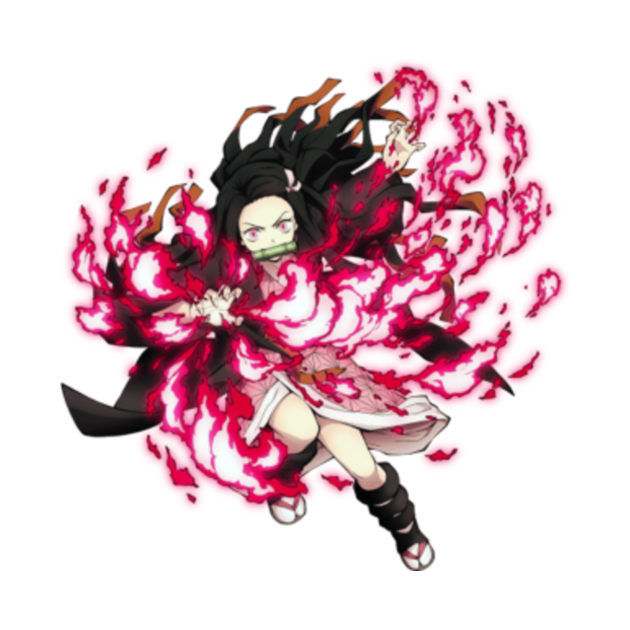 Nezuko Kamado Demonic Flames - Nezuko Kimetsu No Yaiba - T-Shirt ...