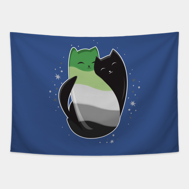 Aromantic Cat LGBT Pride Flag - Aromantic - Tapestry | TeePublic