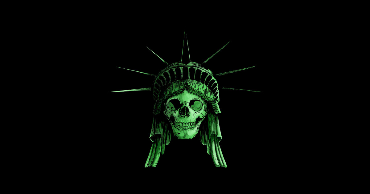 Statue of Liberty Skull - Statue Of Liberty - Sticker | TeePublic