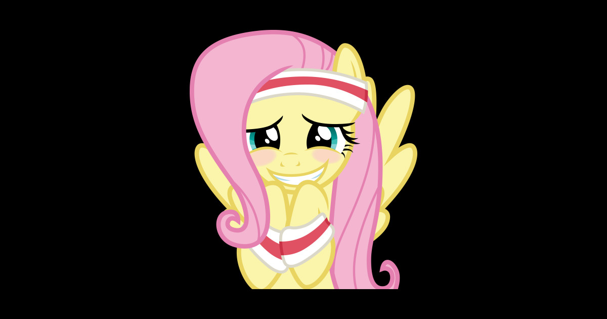 Blushing exercise Fluttershy - My Little Pony - Sticker | TeePublic