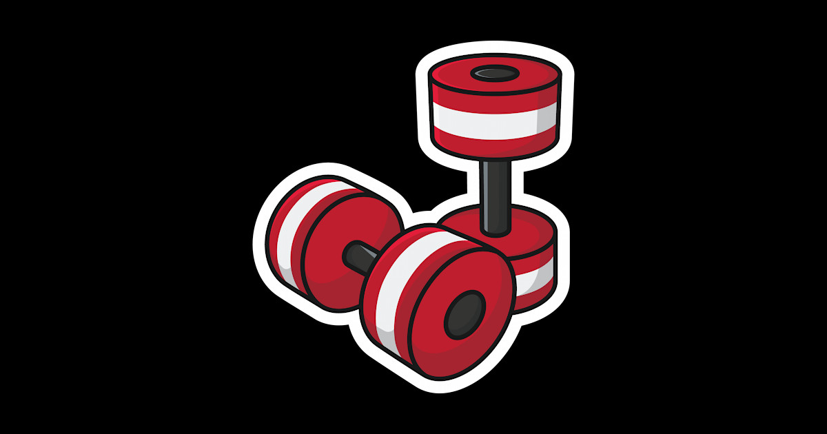 Gym Dumbbells Sticker Set vector illustration. Gym fitness object icon ...