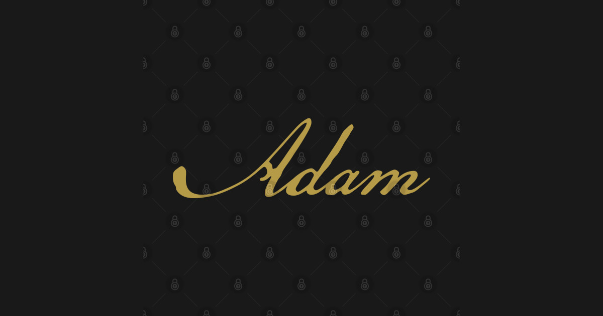 Adam Typography Gold Script - Adam - T-Shirt | TeePublic