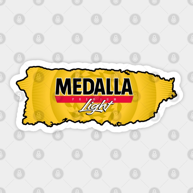 Medalla Light Puerto Rico - Medalla Light - Sticker | TeePublic