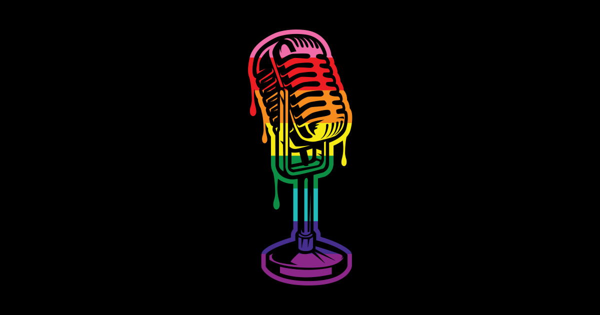 PRIDE MICROPHONE - Pride Lgbt - Sticker | TeePublic