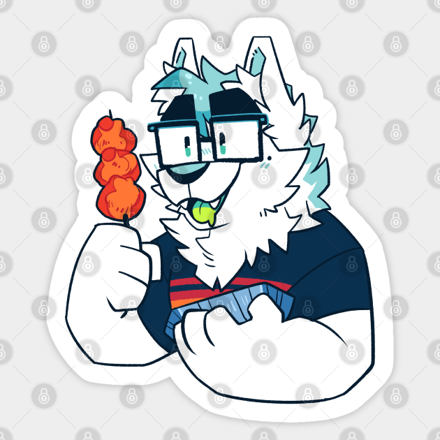 Furry OC Mints Hungry - Food Lover - Sticker | TeePublic