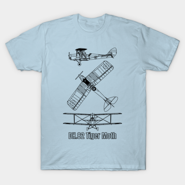 DH 82 Tiger Moth British Biplane Blueprint Diagrams Gift - Dh 82 Tiger ...