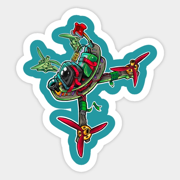 the first kwad fpv - Fpv Racing - Sticker | TeePublic