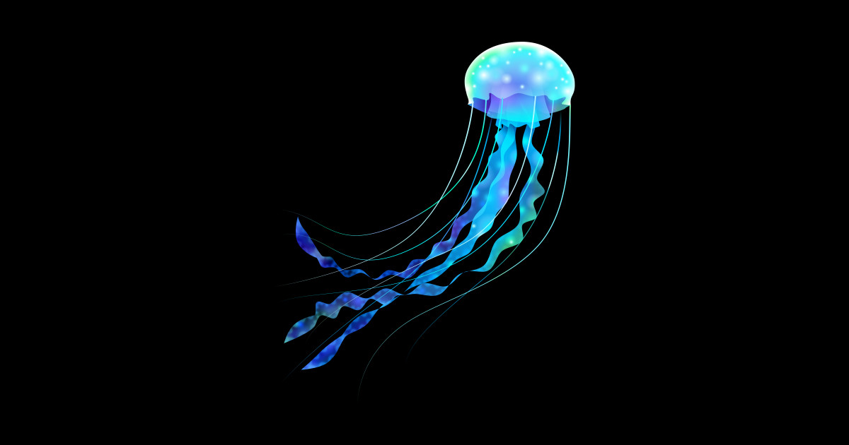 Glowing jellyfish - Jellyfish - Sticker | TeePublic