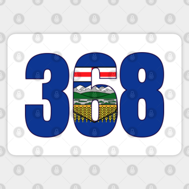 Alberta Area Code 368 - Alberta - Sticker | TeePublic