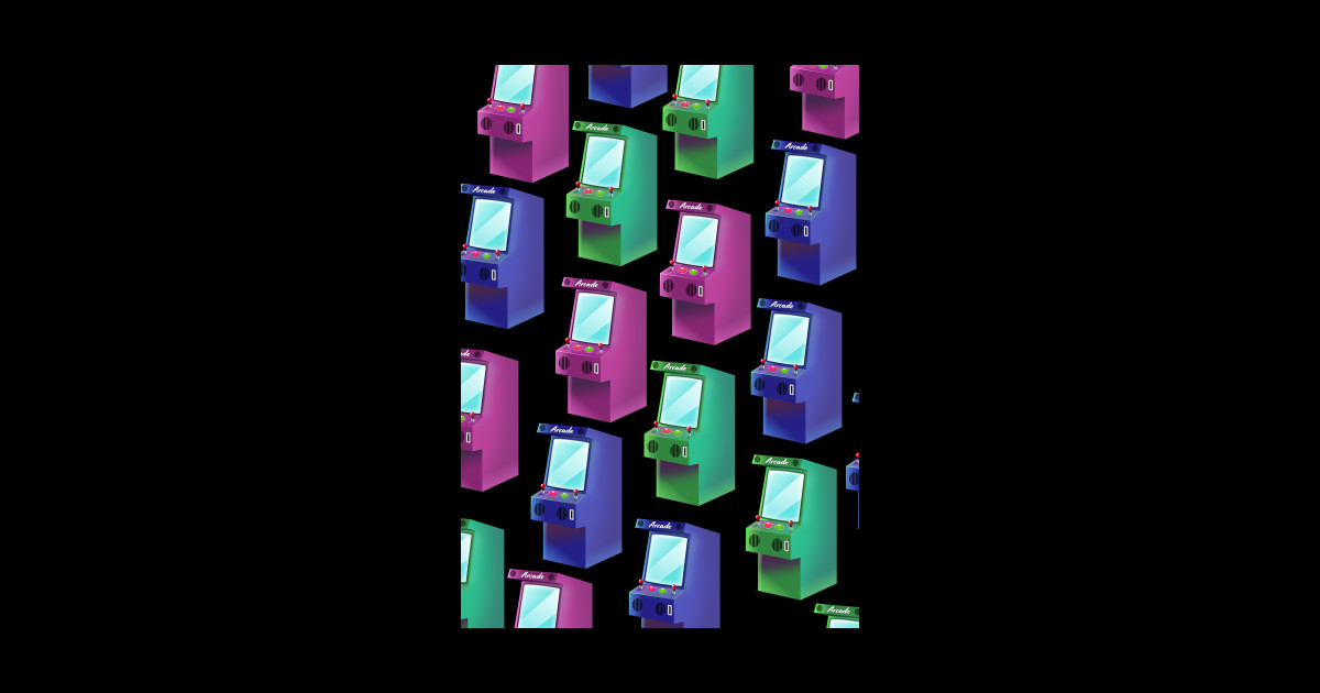 Retro arcade pattern - Retro Arcade Pattern - Sticker | TeePublic