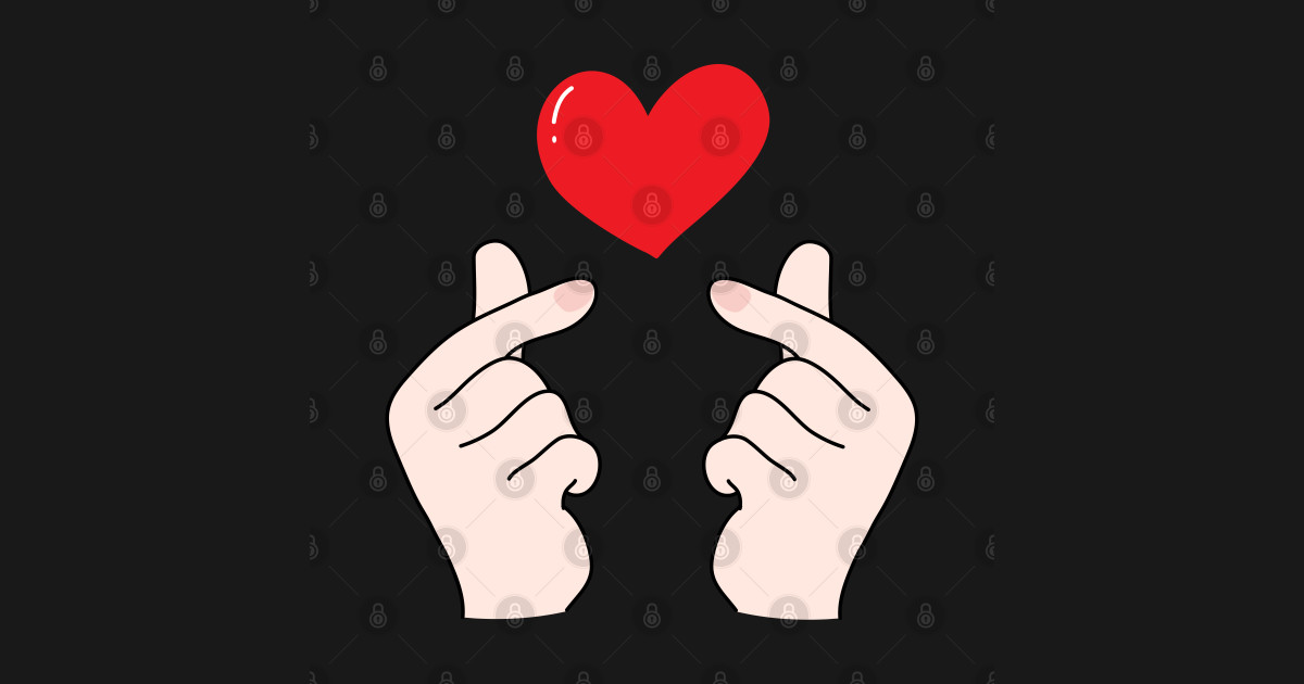 Double Finger heart Hand Sign - Finger Heart - T-Shirt | TeePublic